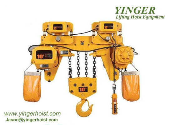 High Efficiency Electric Chain Hoist Customized Color With Waterproof Push Button 10 ton electric chain hoist