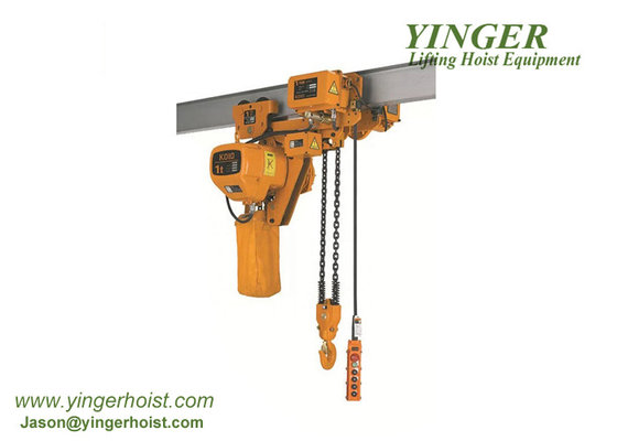 Low Headroom Electric Chain Hoist 5 Ton Lifting Weight Wireless Remote Control 5 ton chain hoist industrial electric